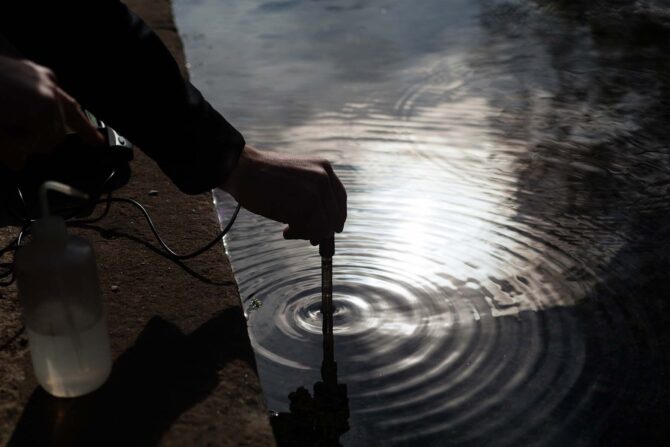 Photo Essay: Student water sampling in Lititz Run